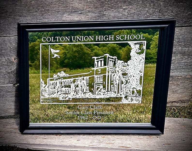 Laser Engraved High School Graduation Mirror Gift – 16x20 Custom ...
