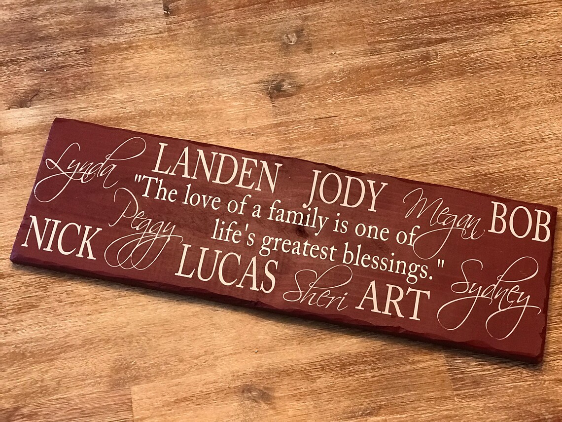 Personalized Stained or Painted Distressed Hanging Rustic Blended ...