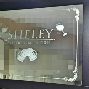 Custom Personalized Mirror|large Mirror|personalized Bar Mirror|custom ...