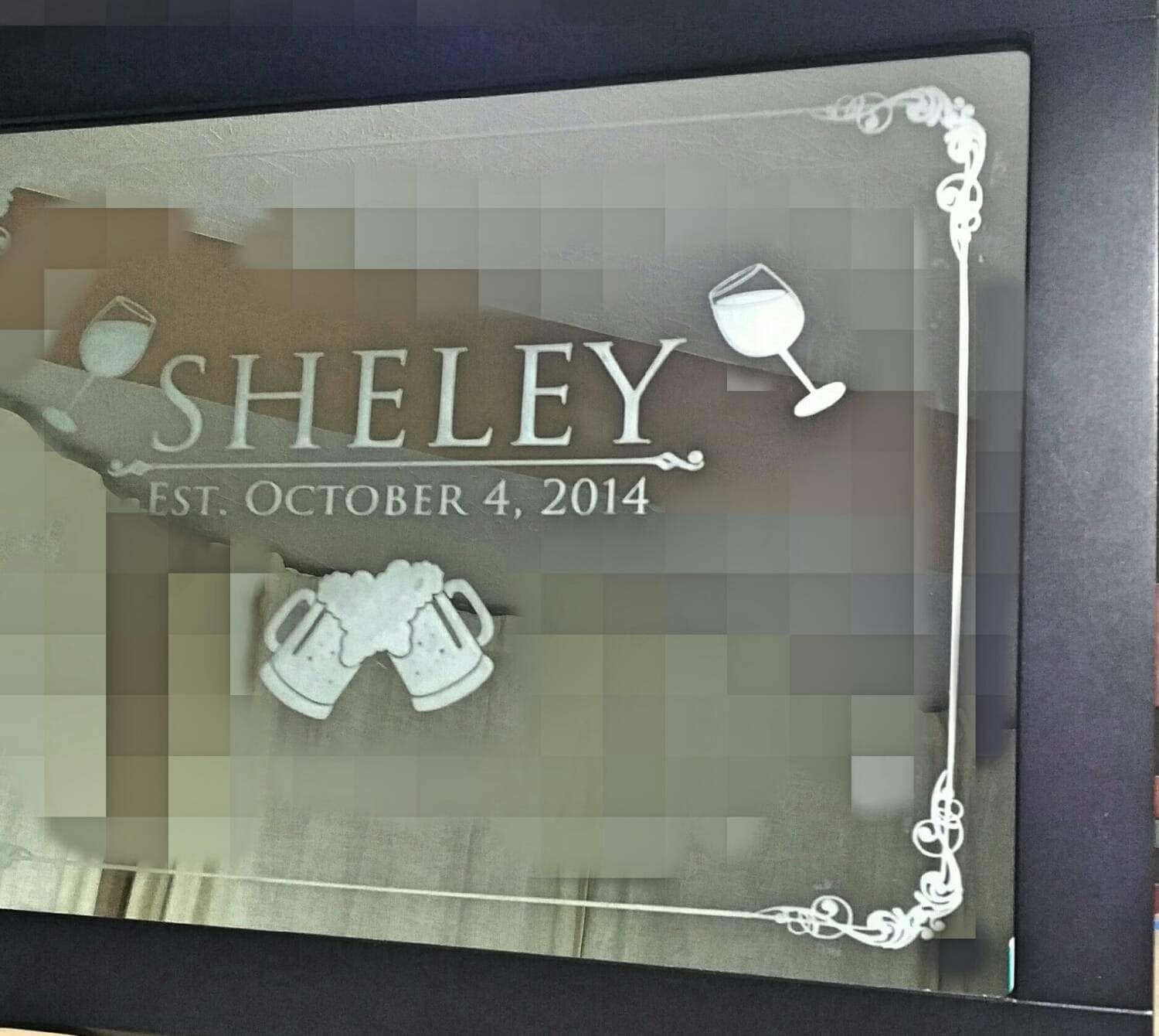 Custom Personalized Mirror Large Mirror Personalized Bar - Etsy
