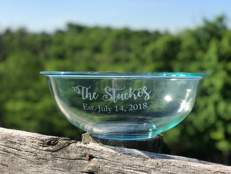 Custom Personalized Salad Bowl Glass Bowl Personalized - Etsy