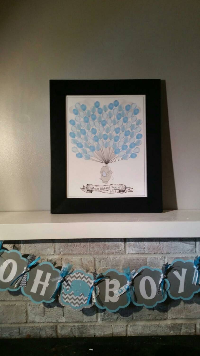 Personalized Yellow Gender Neutral Elephant Baby Shower Guest | Etsy