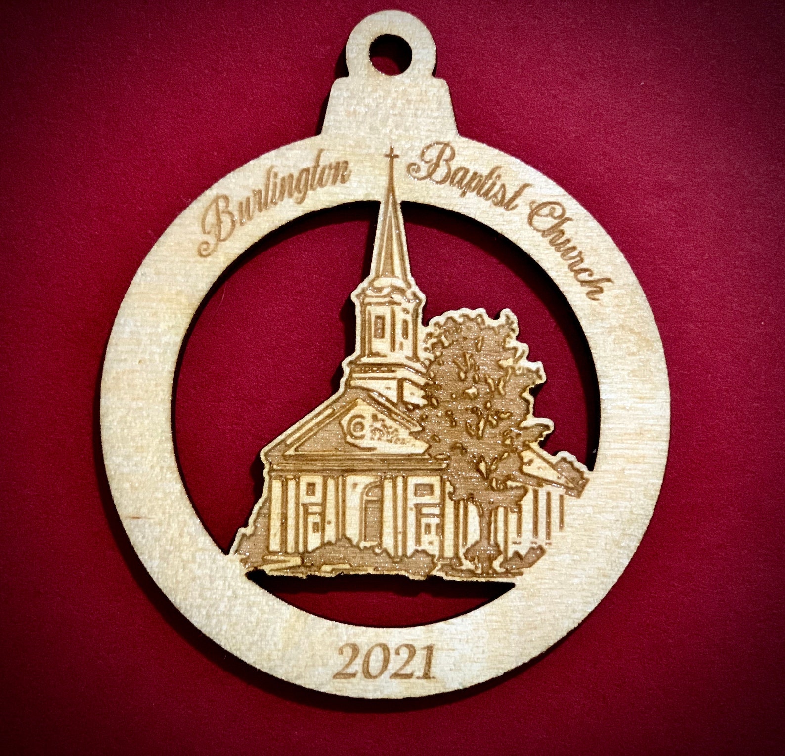 Personalized Engraved Wood Church Christmas Ornament|wooden Christmas ...
