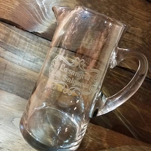Personalized Engraved Name Pitcher With Heart|glass Anniversary Gift ...