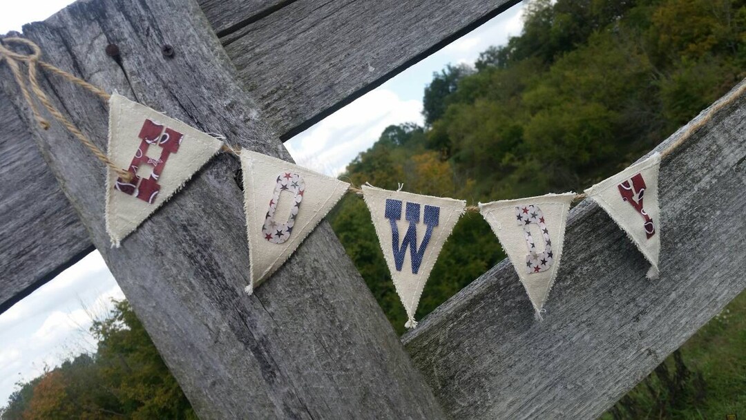 Handmade Western Pennant Banner - Etsy