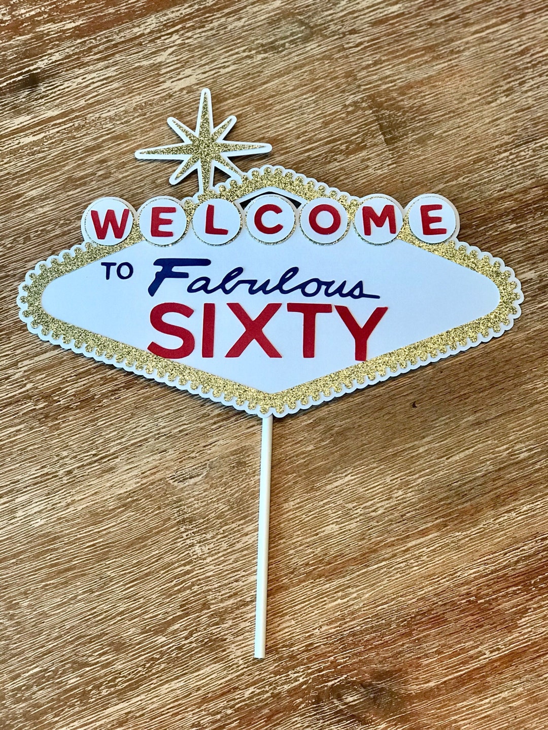 Handmade Las Vegas Cake Topper or Centerpiece Stakes, Slot Machine, Las ...