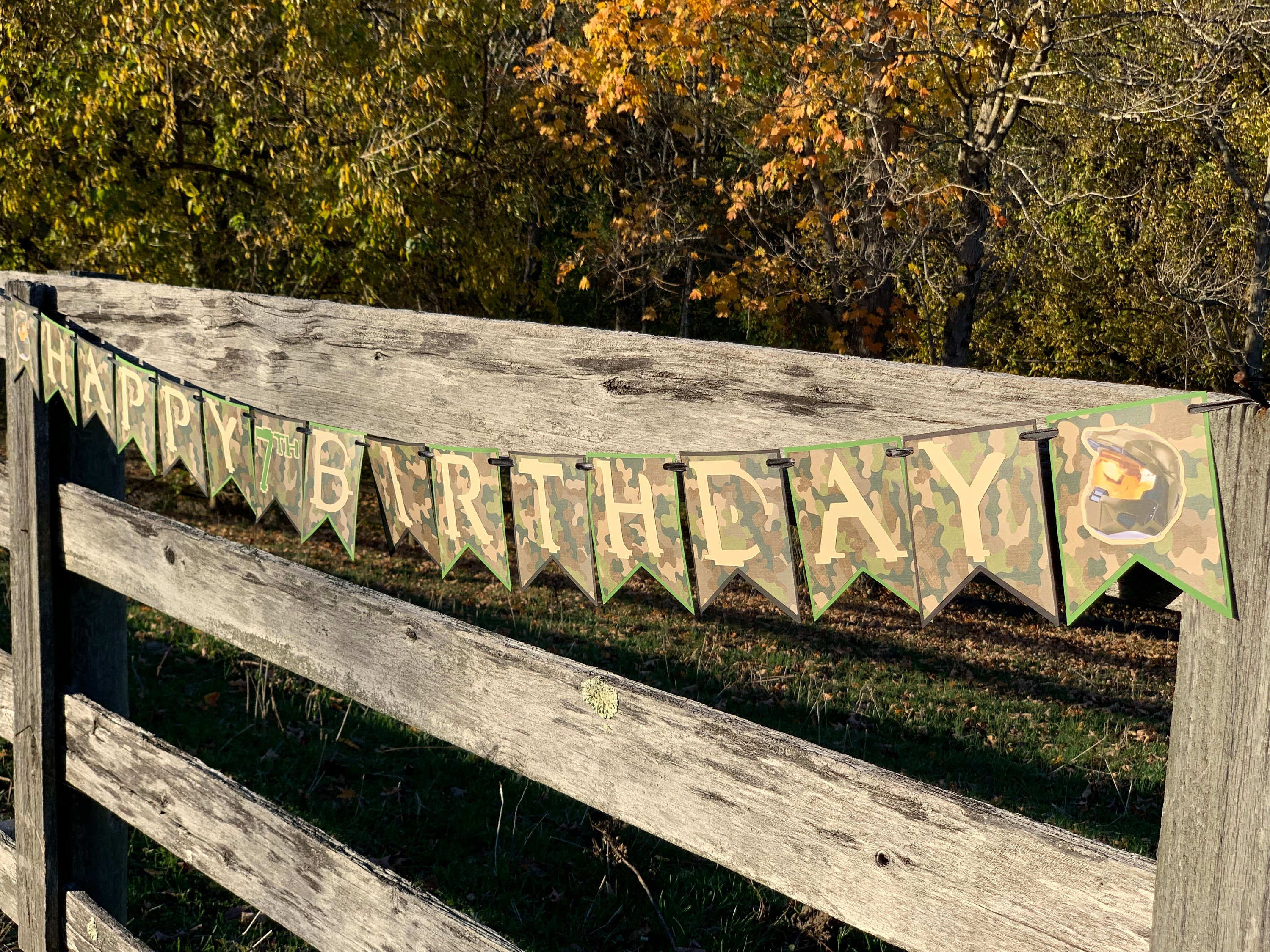 Handmade Camouflage Halo Birthday Banner|xbox Birthday Banner|call of ...