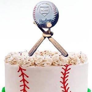 Laser Engraved Baseball Cake Topper|baseball Stand|engraved Baseball ...