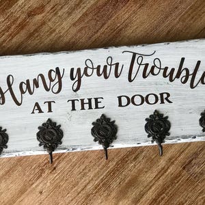Personalized Welcome Sign Coat Rack|coat Hanger|distressed Entry Way ...