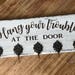 Personalized Welcome Sign Coat Rackcoat Hangerdistressed Entry Way ...