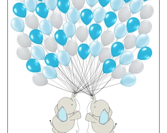 Adorable Personalized Elephant Baby Shower Guest Signing | Etsy