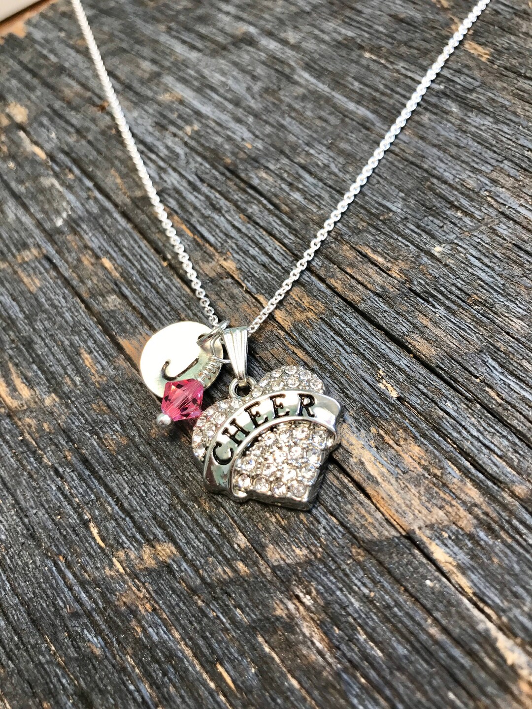Personalized Cheer Necklace Hand Stamped Necklace Cheerleader - Etsy