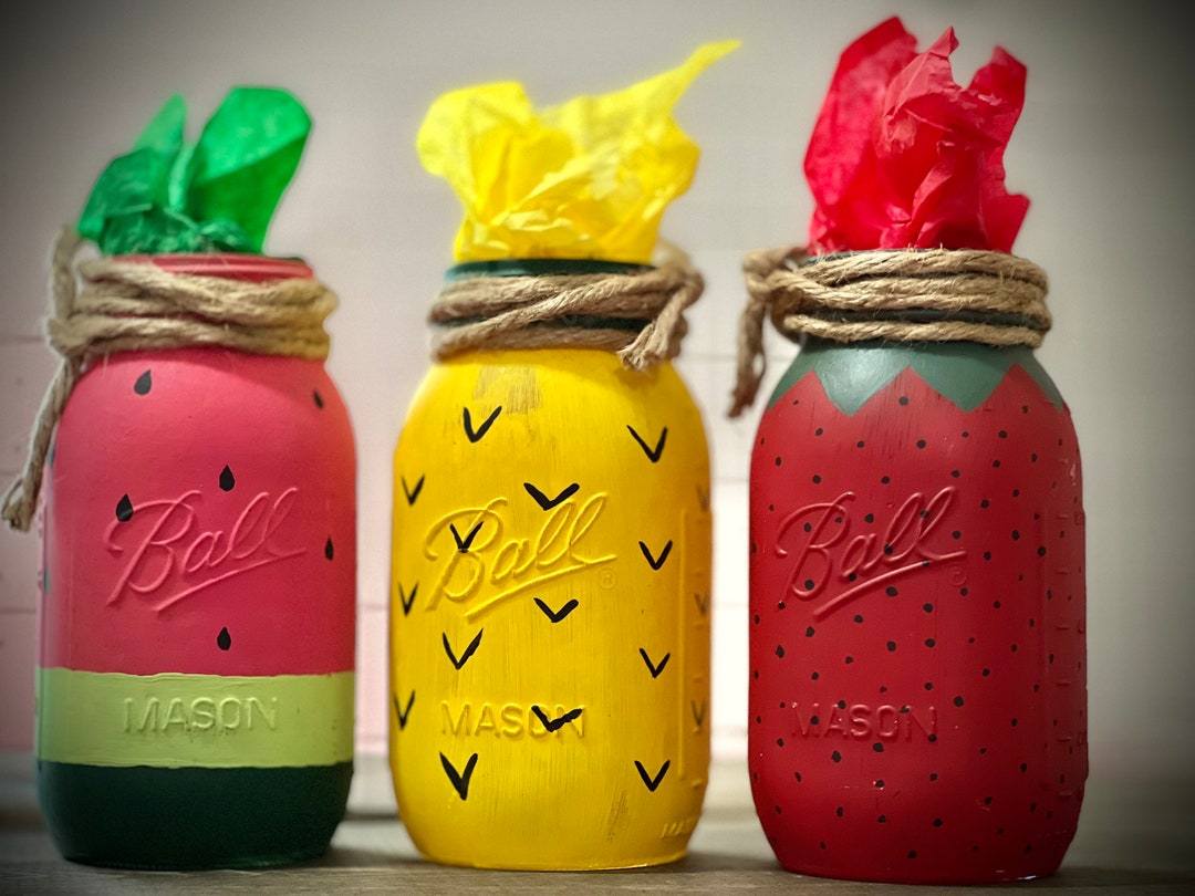 Fruit Themed Centerpieces|strawberry Jar|pineapple Centerpiece ...