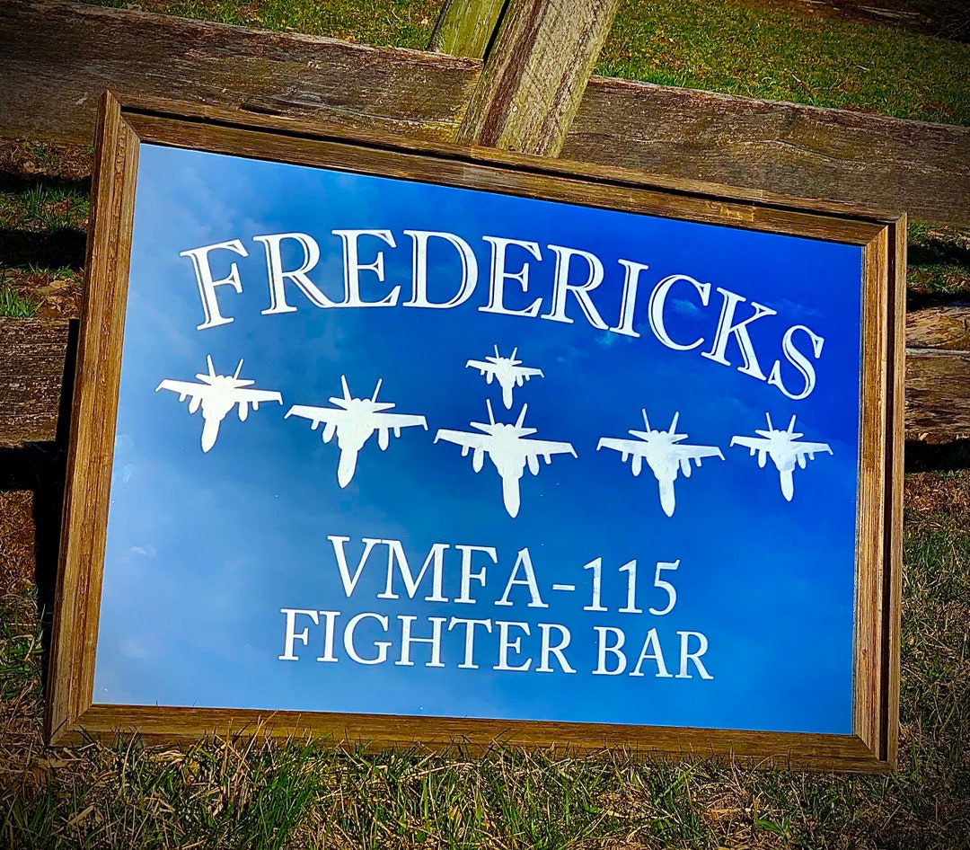 Custom Fighter Jet Bar Mirror|large Mirror|personalized Bar Mirror ...