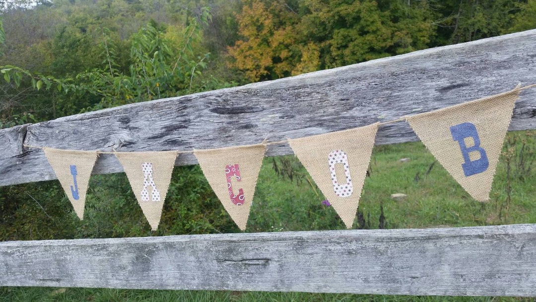 Handmade Western Jute Burlap Pennant Banner - Etsy