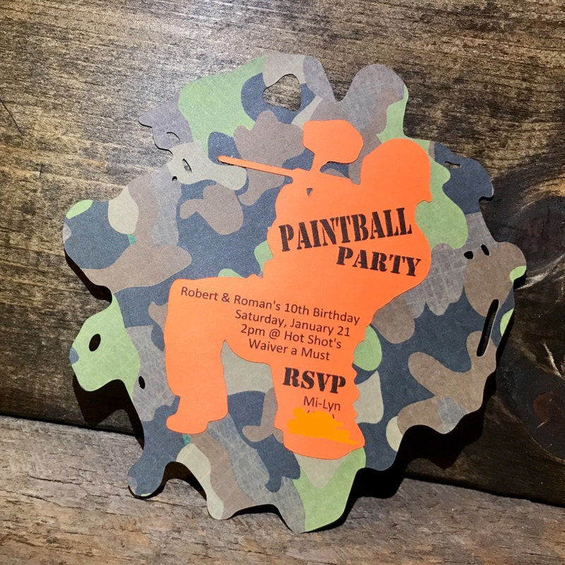 Paintball Invitation - Etsy