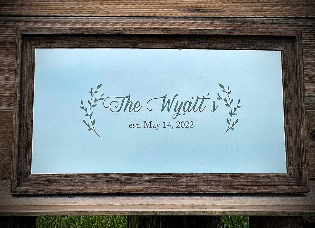 Personalized Greenery Barnwood Mirror|large Mirror|personalized Wall ...
