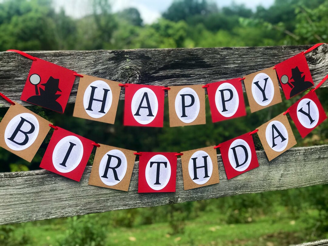 Handmade Spy Birthday Banner, Secret Agent Birthday, 007 Birthday ...