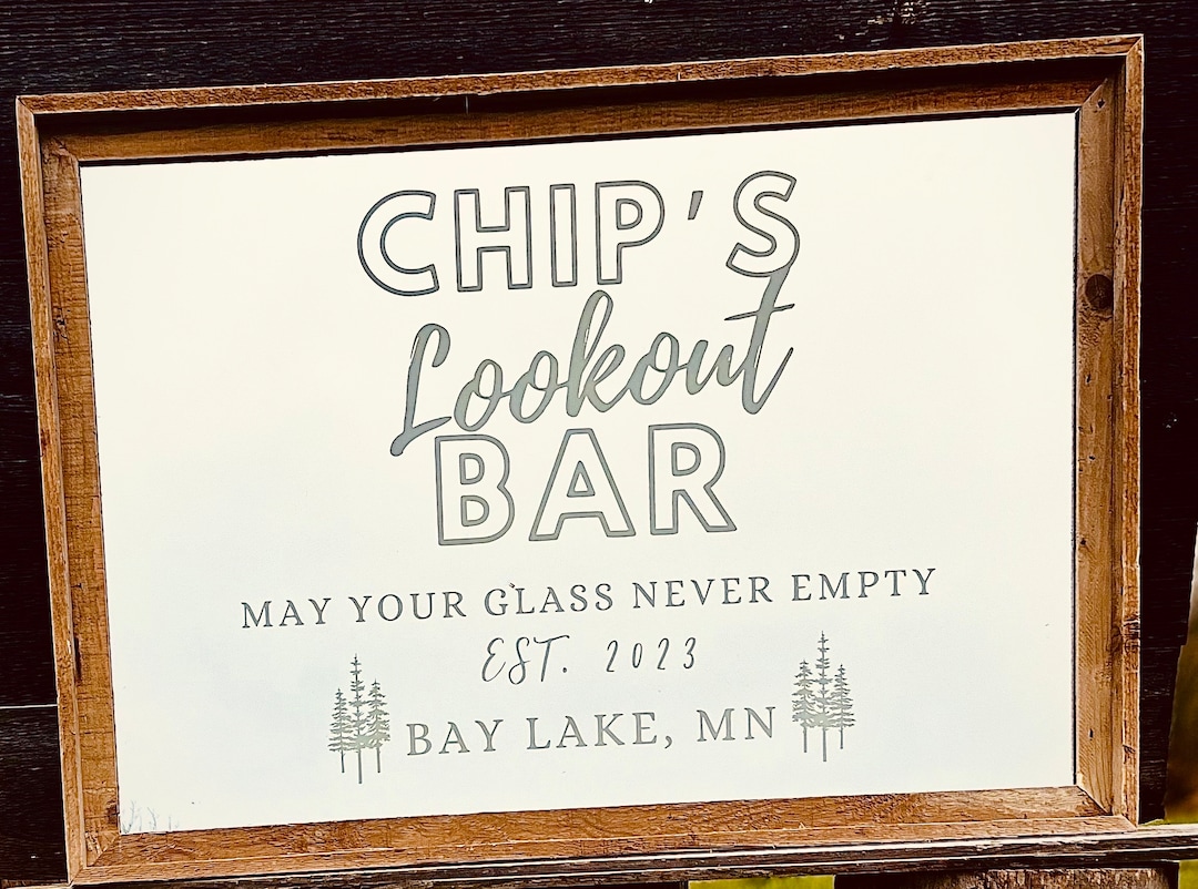 Custom Bar Mirror|large Mirror|personalized Bar Mirror|lodge Decor ...