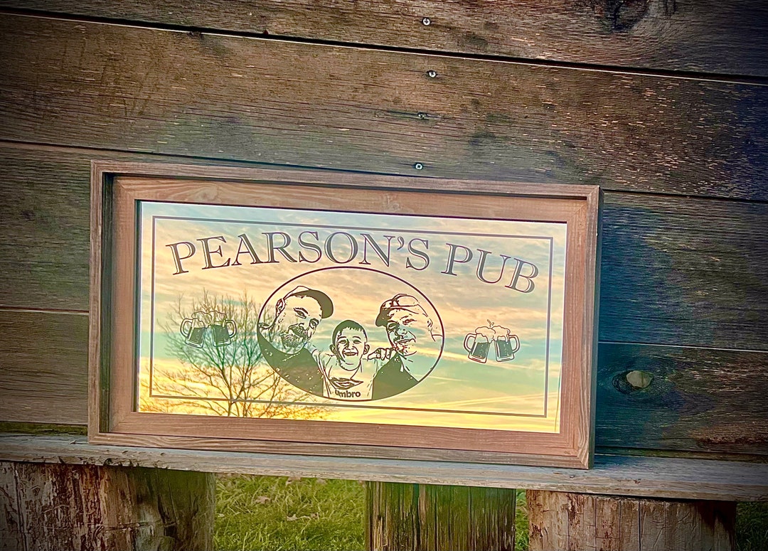 Custom Remembrance Photo Mirror|large Mirror|personalized Portrait ...