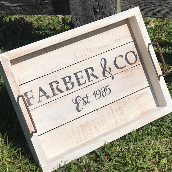 Distressed Wood Tray - Etsy