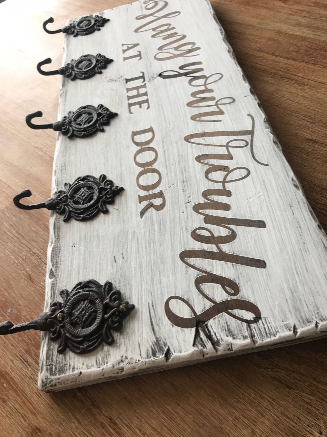Personalized Welcome Sign Coat Rack|coat Hanger|distressed Entry Way ...