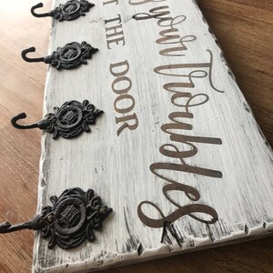 Personalized Welcome Sign Coat Rack|coat Hanger|distressed Entry Way ...