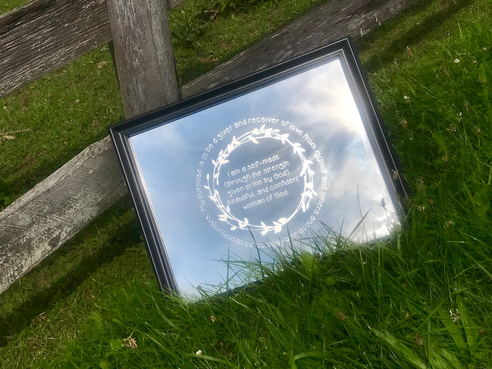 Custom Prayer Affirmation Mirror Large Mirror Self Image | Etsy