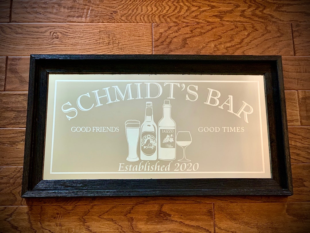 Custom Personalized Beer and Wine Mirror|large Mirror|personalized Bar ...