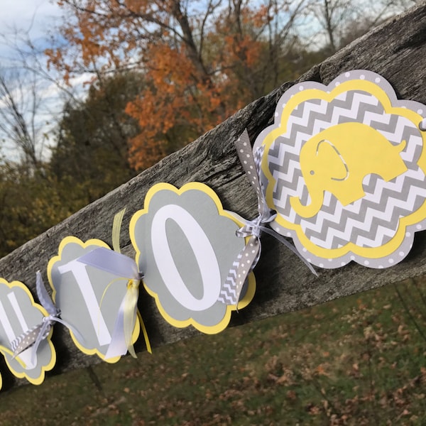 Grey Chevron Banner - Etsy