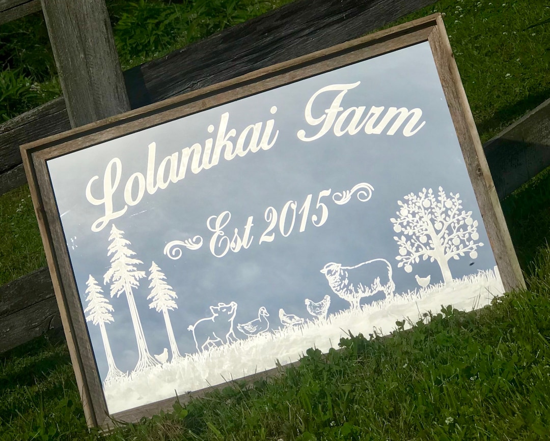 Personalized Farm House Mirror|farm Decor|personalized Farm Mirror ...