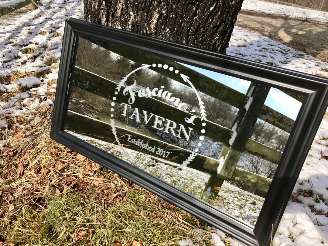 Custom Personalized Arrow Tavern Mirror, Large Mirror, Personalized Bar ...