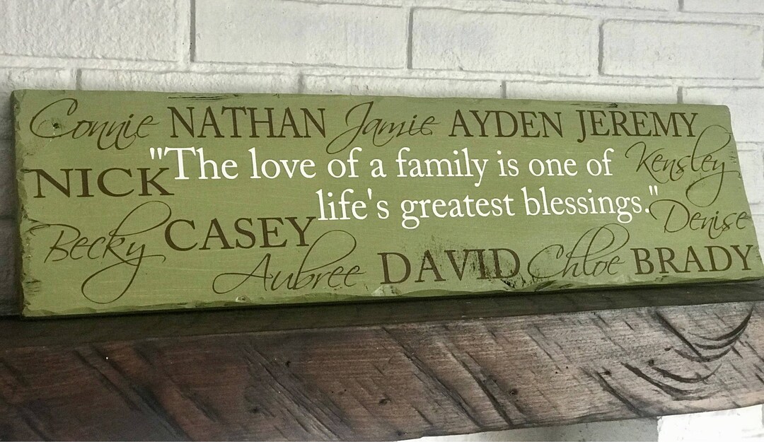 Personalized Stained or Painted Distressed Hanging Rustic Blended ...