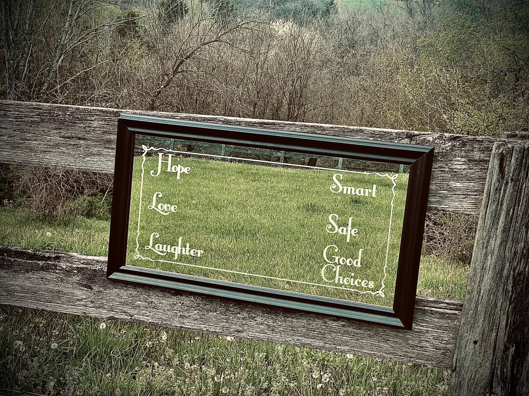 Custom Positive Affirmation Barnwood Mirror|large Farmhouse Mirror ...