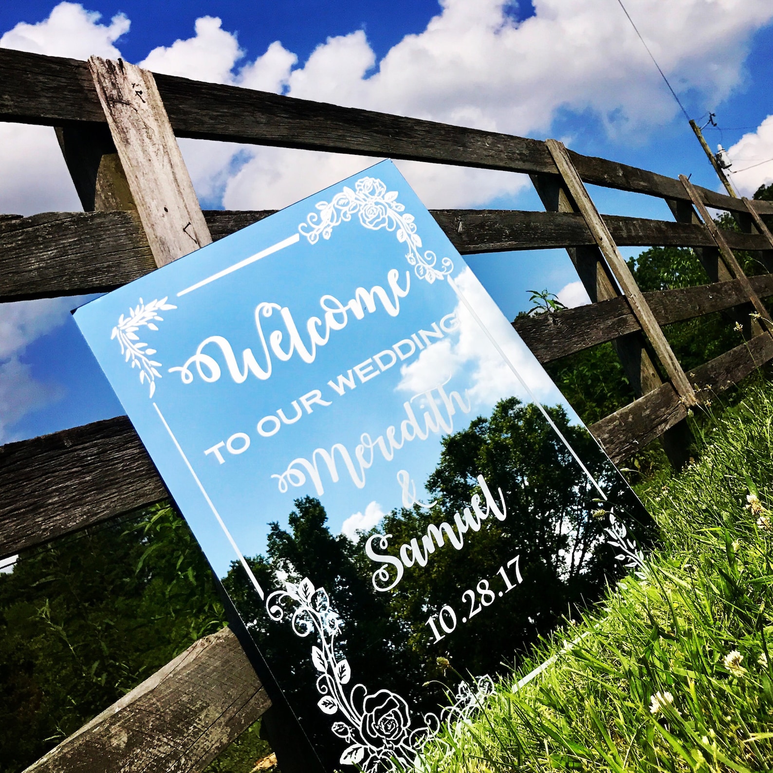 Wedding Welcome Mirror Wedding Welcome Sign Mirror Welcome - Etsy