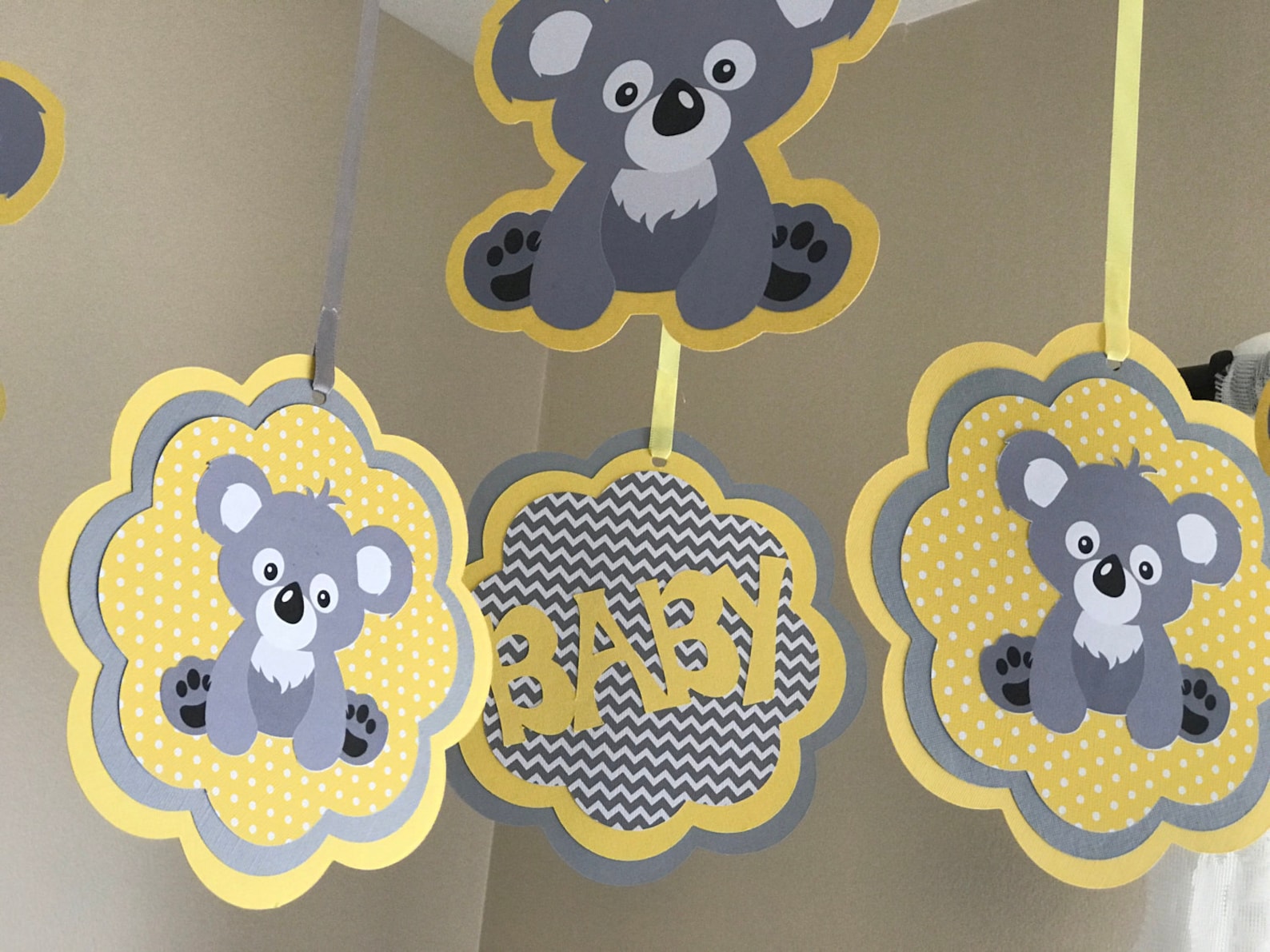 Adorable Koala Baby Shower Hanging Welcome Sign, Door Decor, Koala ...