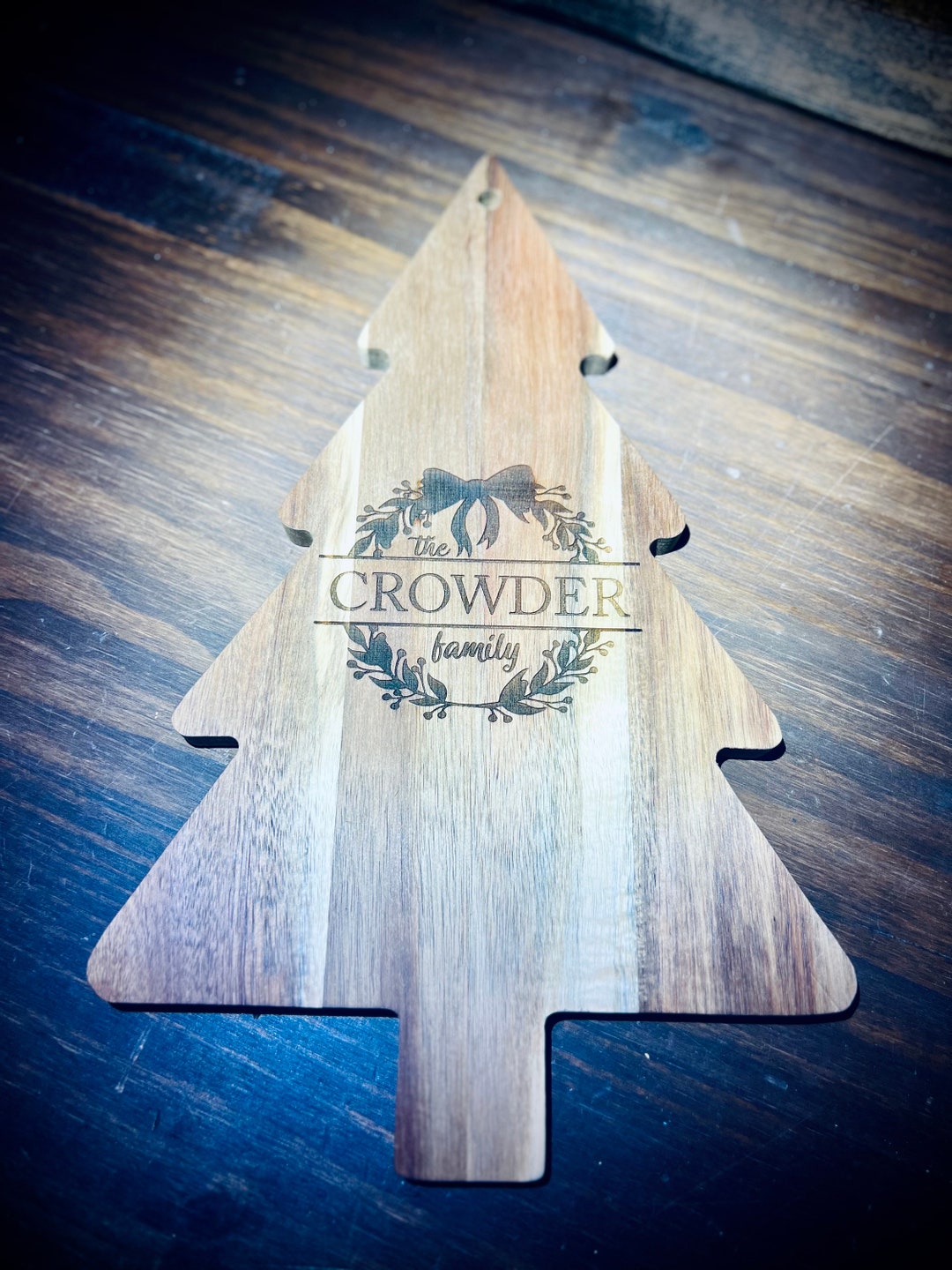 Custom Pine Tree Cutting Board - Personalized With Last Name - Etsy