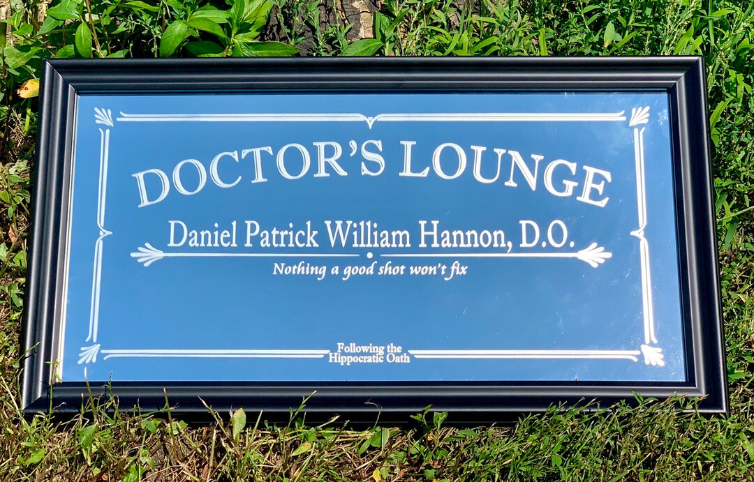 Personalized Doctor Mirror|doctor's Lounge Sign|large Mirror ...
