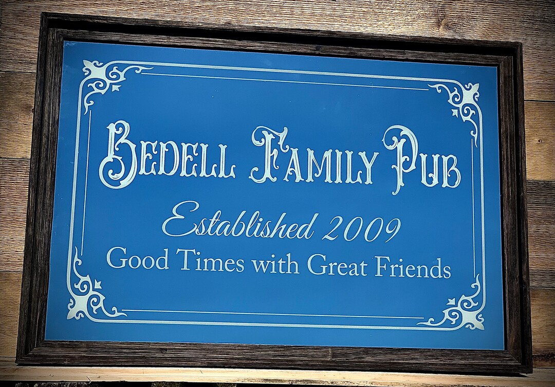 Custom Pub Mirror|large Mirror|personalized Bar Mirror|farmhouse Decor ...