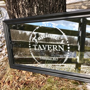 Custom Personalized Arrow Tavern Mirror, Large Mirror, Personalized Bar ...