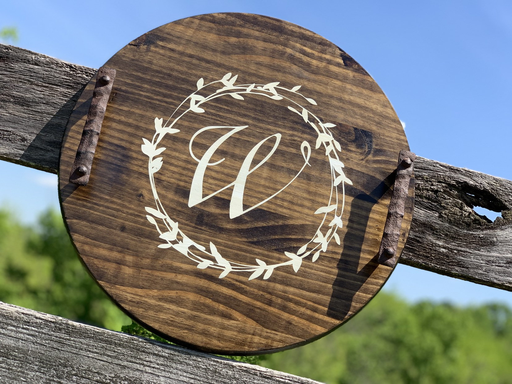 Custom 18 Round Barrel Lid Wood Lazy Susan Rustic | Etsy