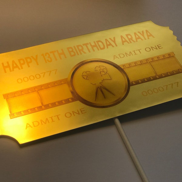 Golden Ticket Cake Toppers - Etsy