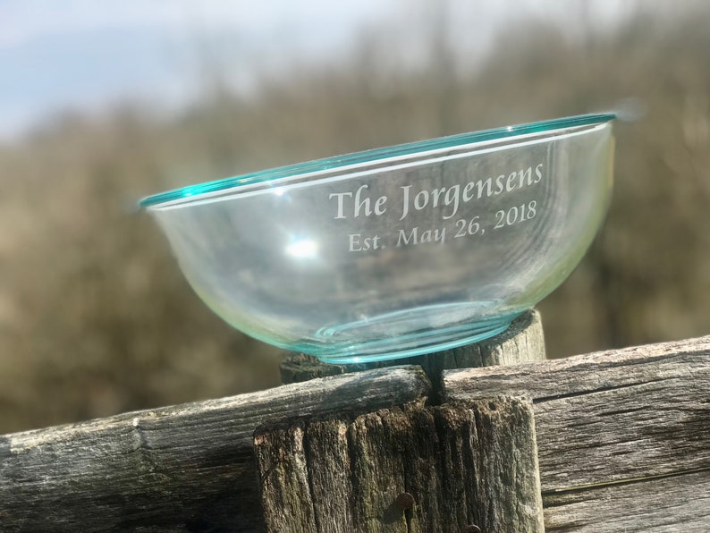 Custom Personalized Salad Bowl Glass Bowl Personalized | Etsy