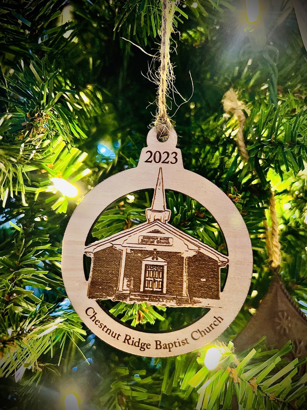 Personalized Engraved Wood Church Christmas Ornament|wooden Christmas ...