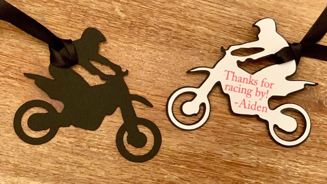 Handmade Dirt Bike Birthday Party Favor Tagsfour Wheeler - Etsy