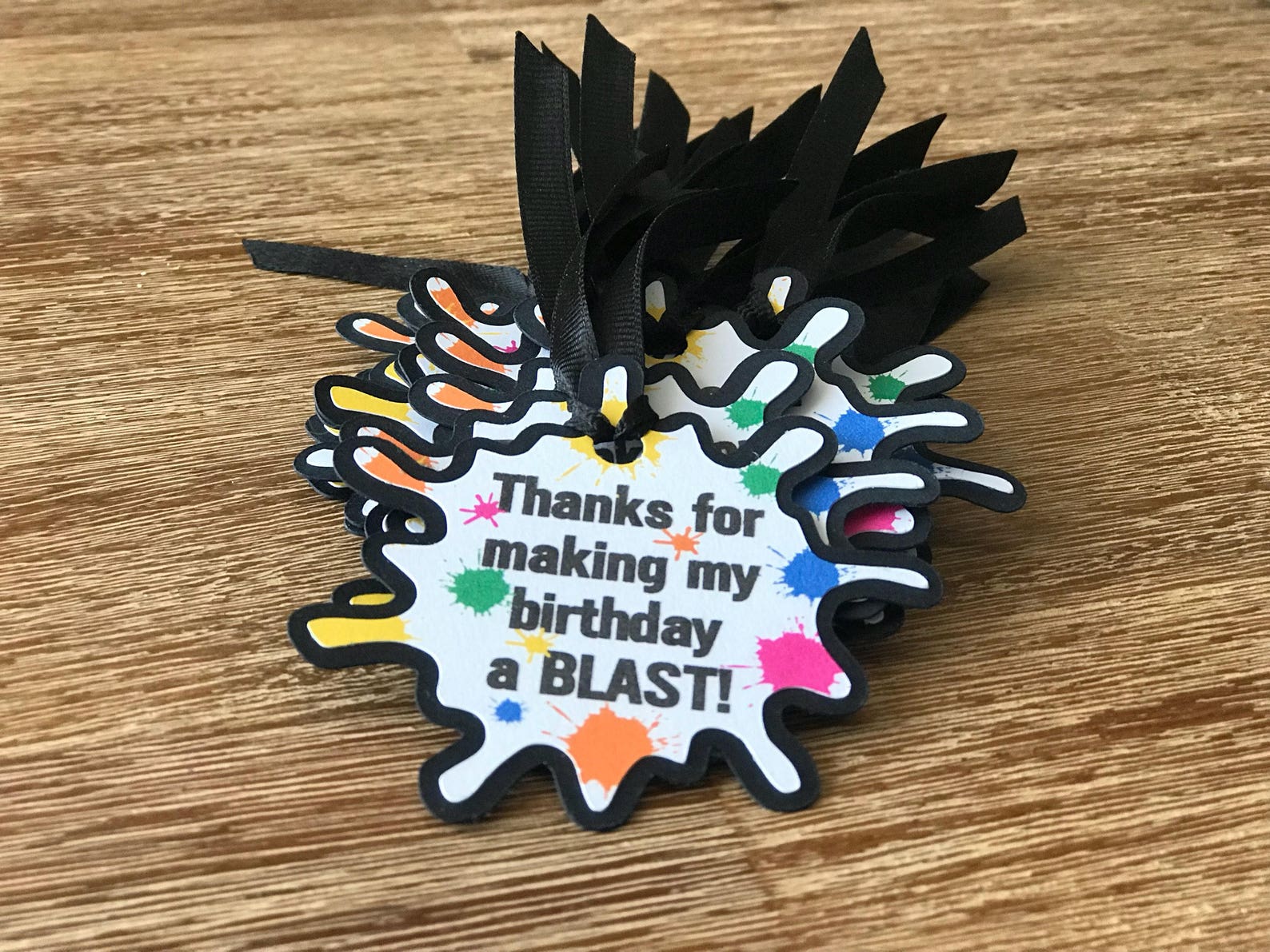 Printable Digital File Paintball Paint Splat Favor Tags | Etsy