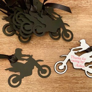 Handmade Dirt Bike Birthday Party Favor Tags|four Wheeler Favor Goodie ...