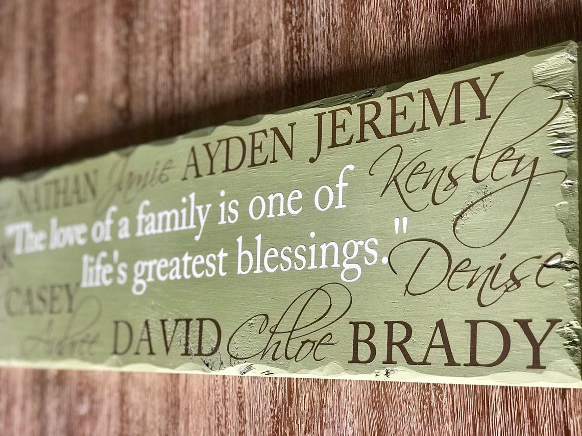 Personalized Stained or Painted Distressed Hanging Rustic Blended ...