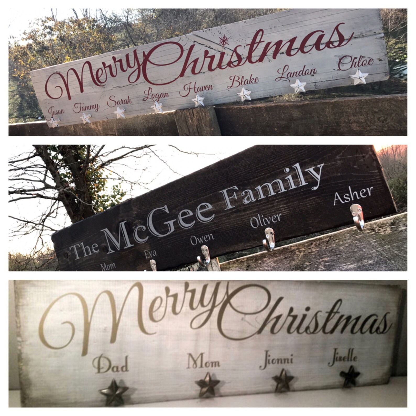 Personalized Hand Painted Distressed Hanging Rustic Reclaimed Barnwood ...