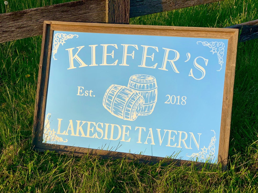 Custom Bar Mirror|large Mirror|personalized Bar Mirror|farmhouse Decor ...
